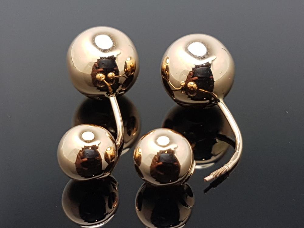 Auksiniai auskarai burbulai - auksinegulbe.lt